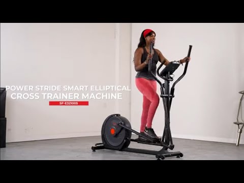 Sunny Health & Fitness | Power Stride Smart Elliptical Cross Trainer Machine - SF-E321005