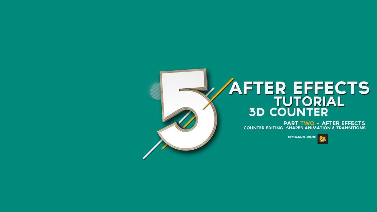AFTER EFFECTS TUTORIAL- 3D COUNTER - (Part 2 After Effects )