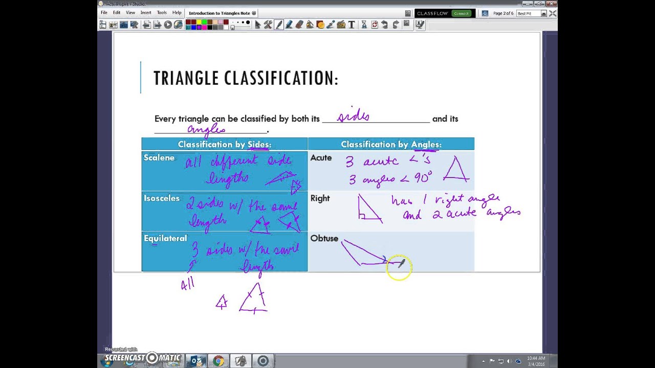 Introduction to Triangles Notes