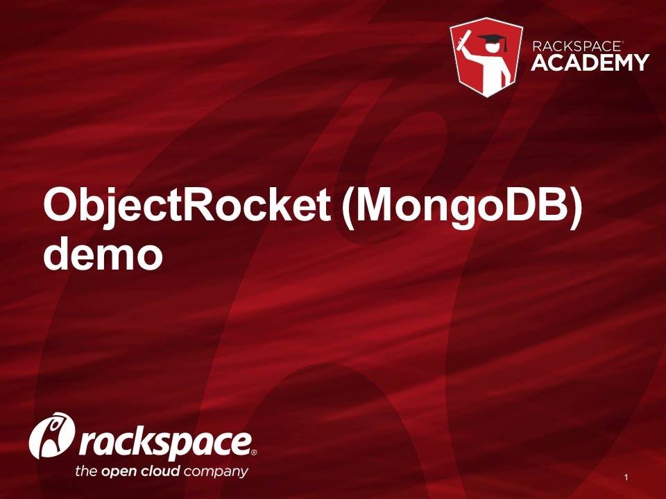 ObjectRocket (MongoDB) demo