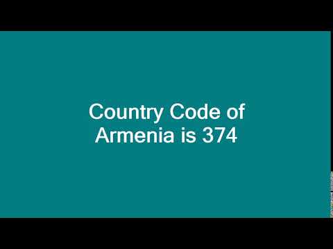 Country Code of Armenia is 374