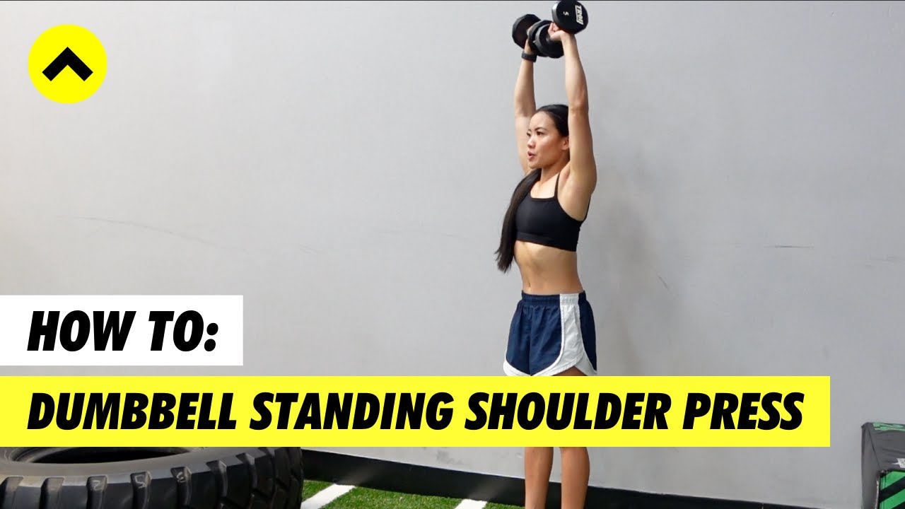 Dumbbell Standing Shoulder Press Tutorial | Team Evolve Coaching
