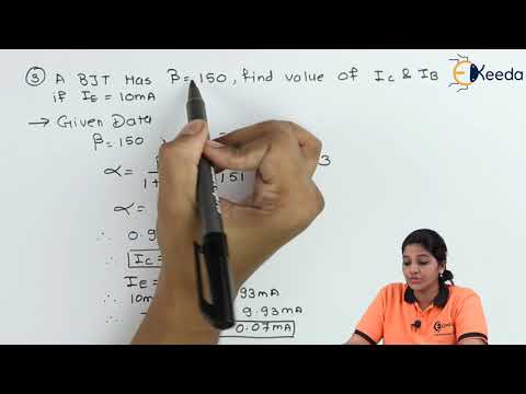 Relation Between Current Gain α and β and Example Based on The Same - Basic Electronics