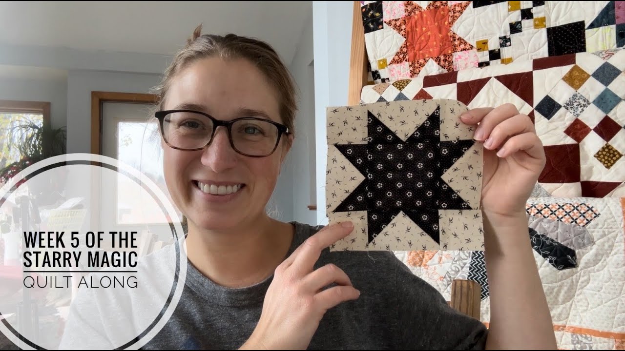 Week 5: Starry Magic quilt along- Sawtooth Star quilt block tutorial, variable star tutorial