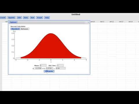 Finding Critical Values using Statcrunch.