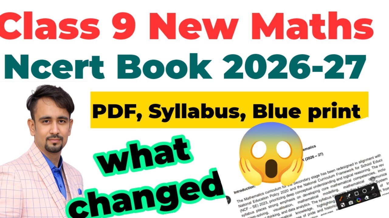 PDF 🔥Class 9 Maths new book and syllabus 2026-27 / Blue print class 9 maths/ what changed in maths