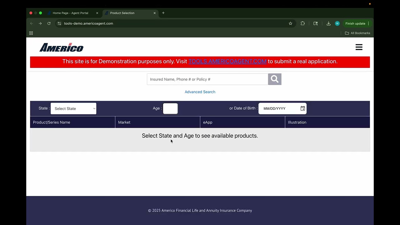 Americo portal instructions