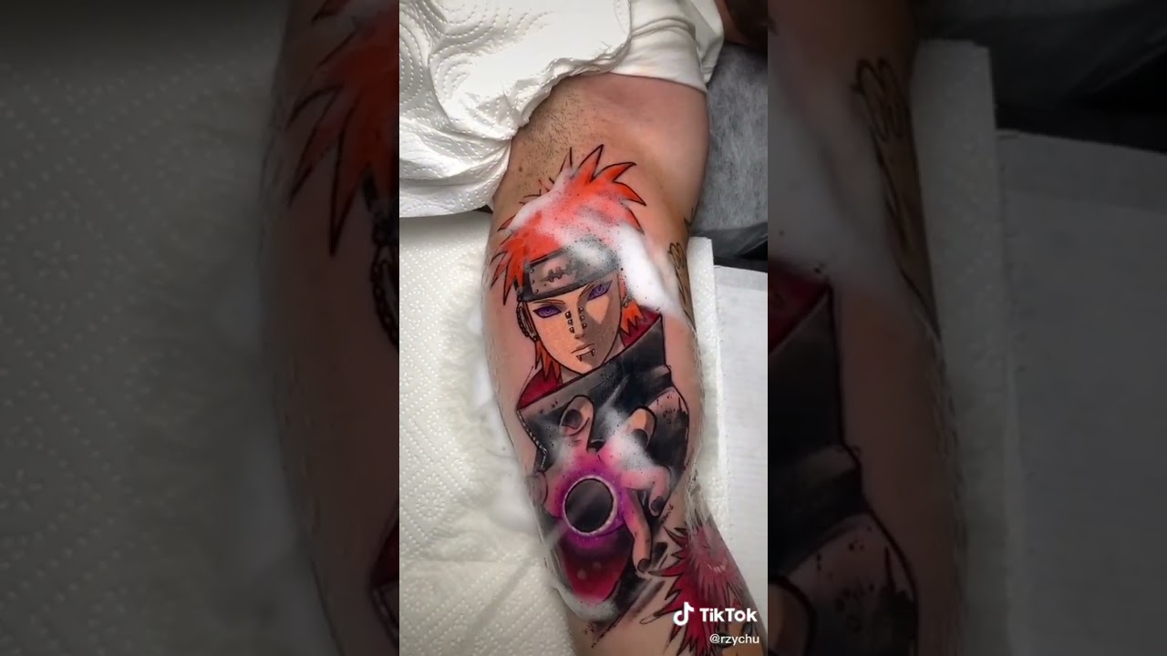 tatuagem do pain de Naruto pra quem gosta de Naruto se inscrevam pra mais vídeos como esse vlw