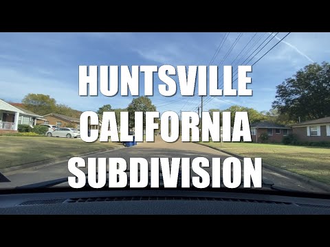 DRIVING TOUR ALABAMA HUNTSVILLE CALIFORNIA SUBDIVISION | Suburban Style Community Mountain Skyline