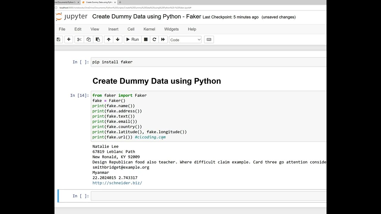 Day 154 : Create Dummy Data using Python