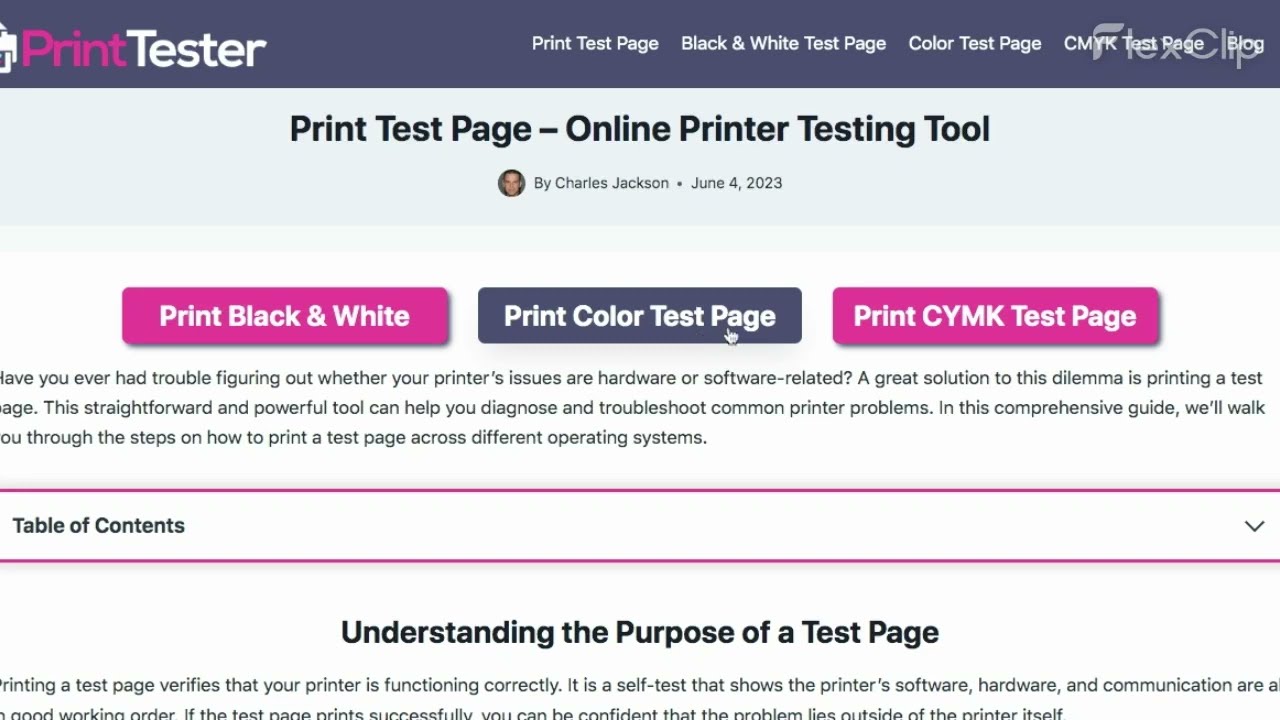 Print Test Page – Online Printer Testing Tool by PrintTester