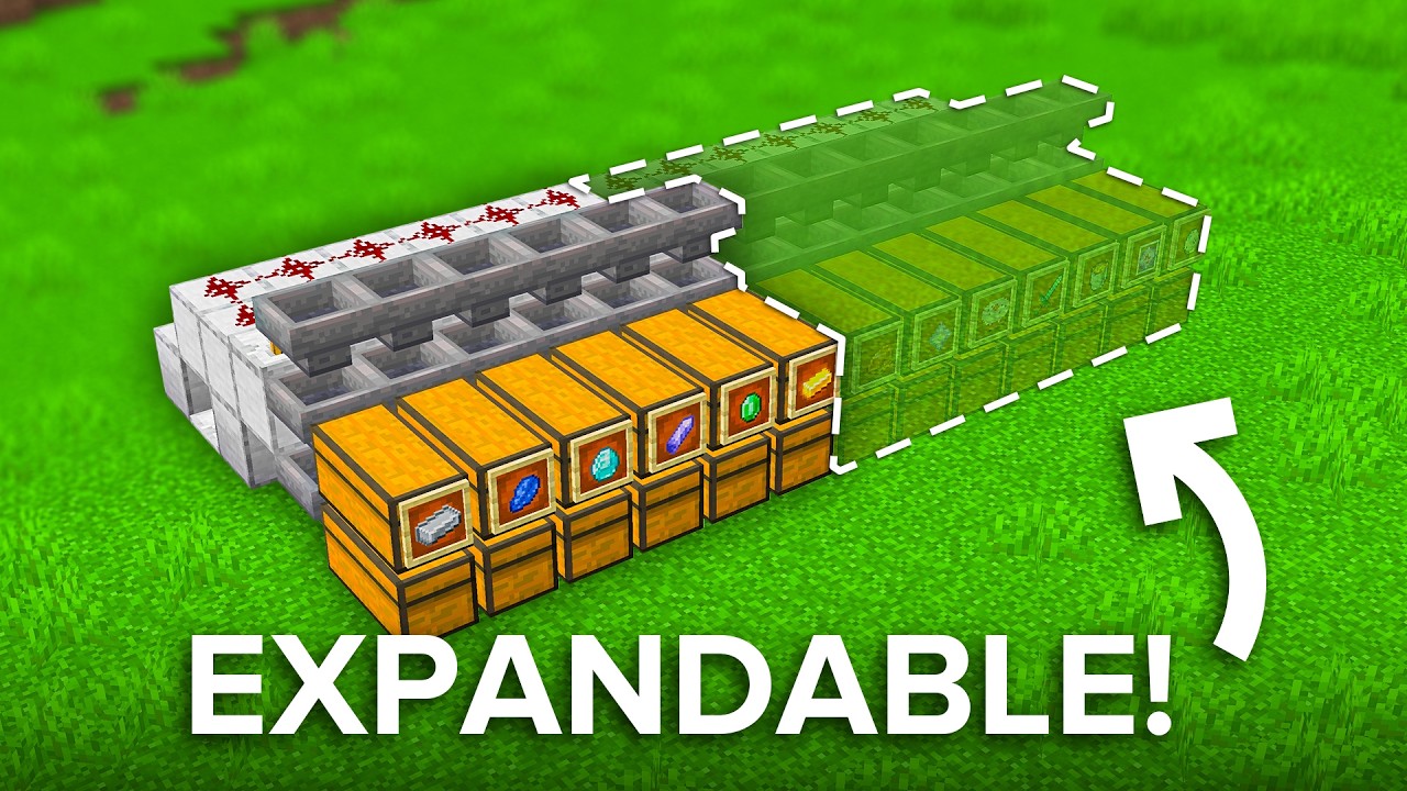 Minecraft Easiest Sorting System - How to Build & Use - Minecraft Builders