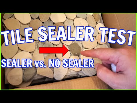 Tile SEALER Test 💧 Sealed Pebble Tile vs. Not Sealed | Sealing Natural Stone Tile On Shower Floor