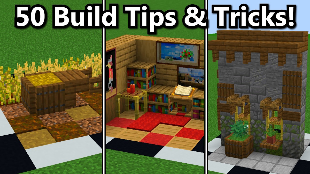 50 Random Minecraft Build Tips & Tricks