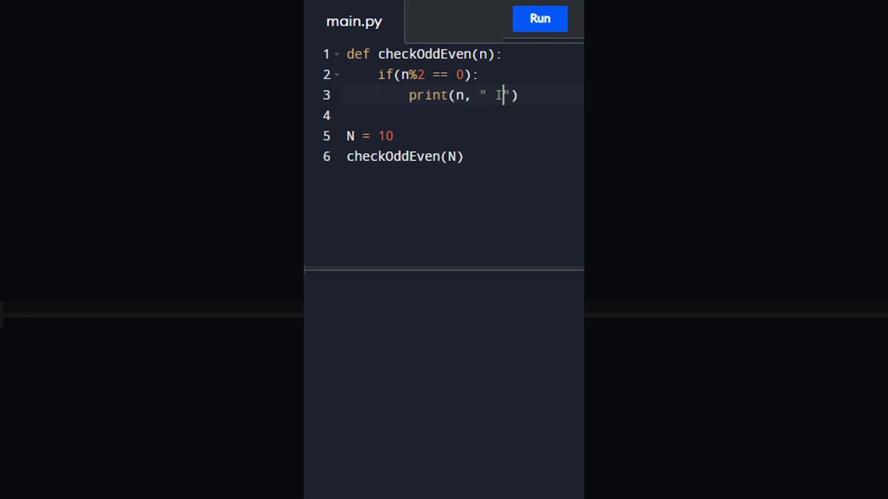 Python Program To Check Odd Even Using Function #pythonprogram #pythonbeginner