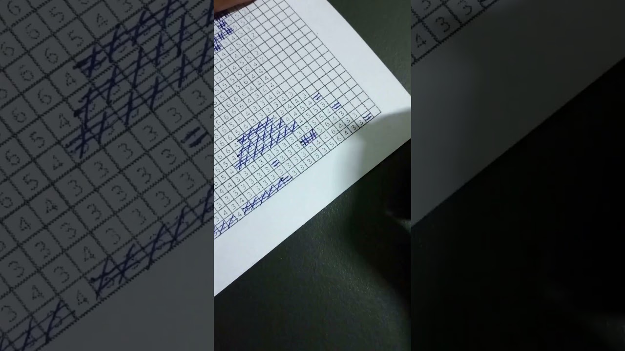 Made portrait of a person from DIY coloring sheet