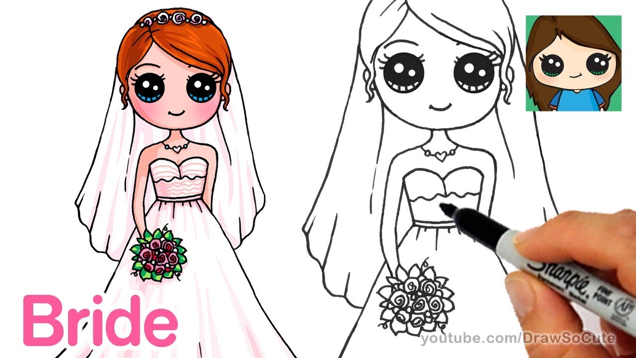 How to Draw a Bride Easy