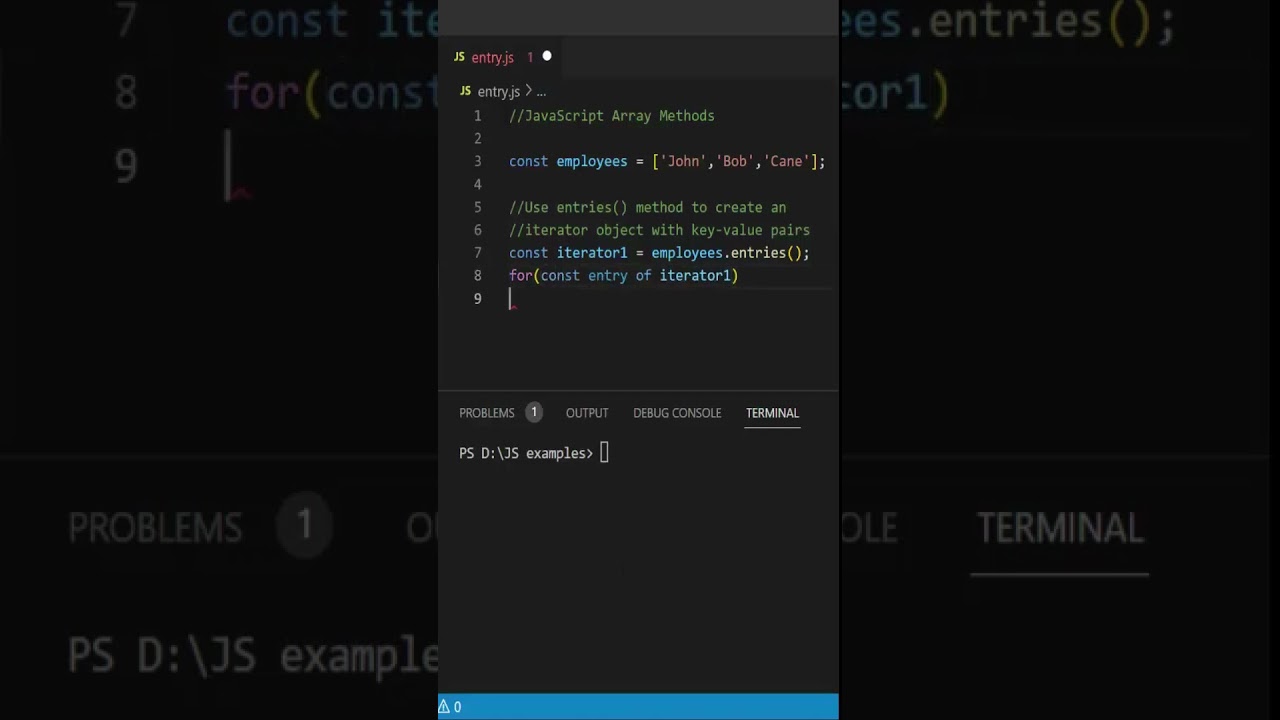 Array Methods in JavaScript | entries() and keys()