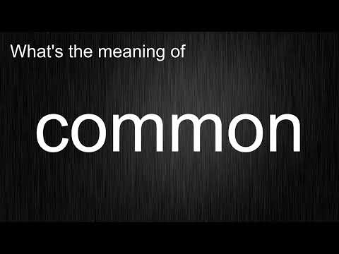 What's the meaning of "common", How to pronounce common?