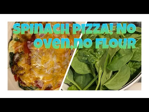 How to make spinach pizza? #itshealthy #easytomake!#noflournooven