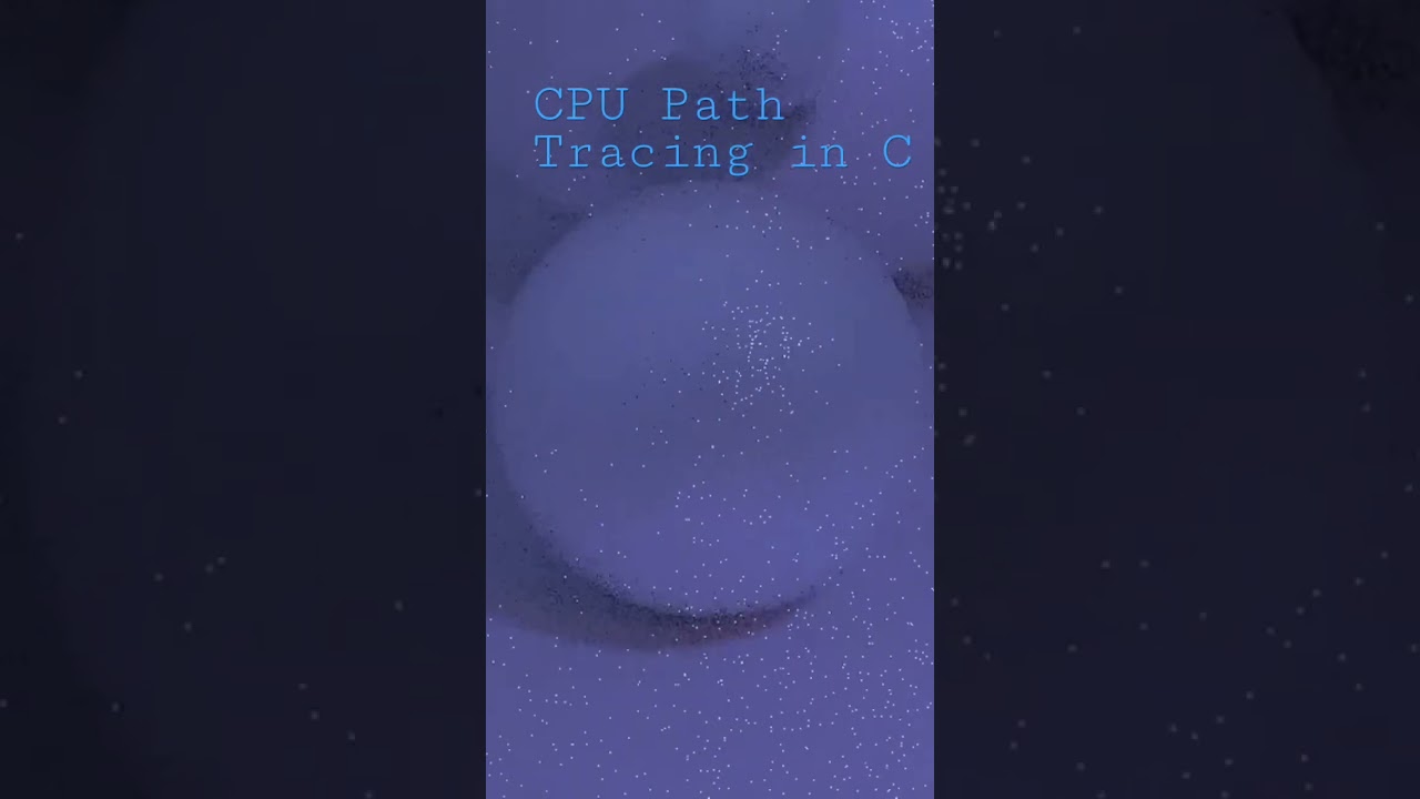 CPU Path Tracing in C #raytracing #3d #programming #gamedev