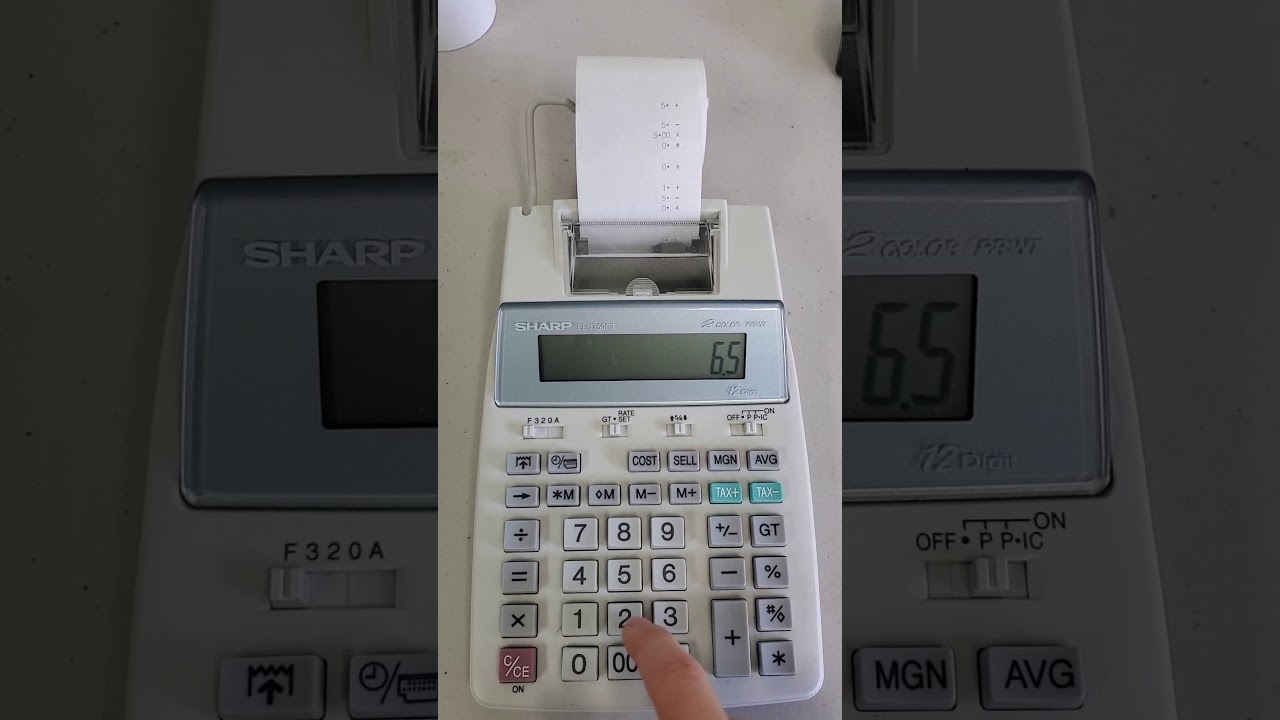 Maniac Mark's Eleventh Auction - Lot 365 Sharp EL-1750PII Adding Machine w/Extra Paper