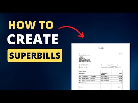 How to Create a Superbill