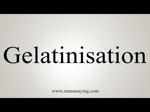 How To Say Gelatinisation