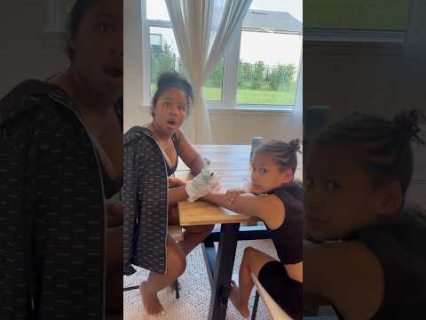 Dad catches Mom giving daughter a tattoo #shorts