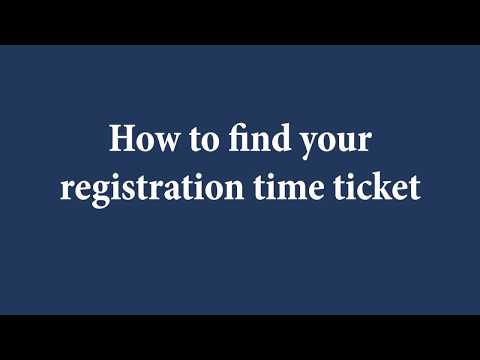 Registration Time Ticket video