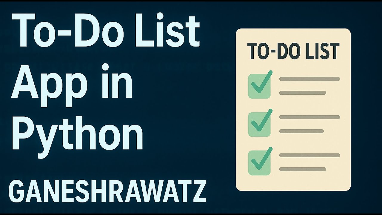To Do App in Python | GANESH RAWATZ #todoapp #pythonprojects