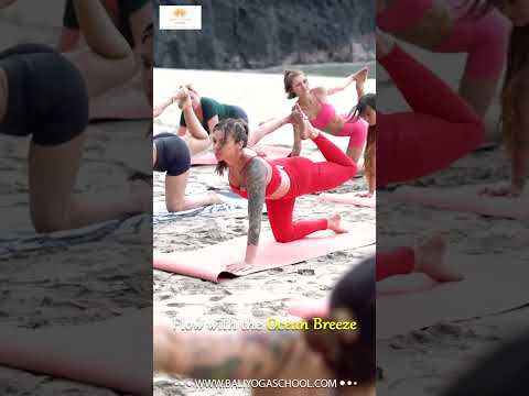 Hatha Vinyasa on the Virgin Beach in Bali | Best Yoga School in bali #yogainbali
