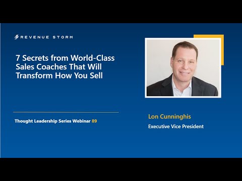 Revenue Storm | 7 Sales Strategies from Top Sales Coaches That Will Transform How You Sell
