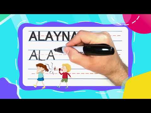 How To Write ALAYNA | Write With Me! -- FOR KIDS