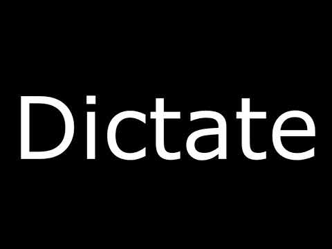 Dictate Meaning