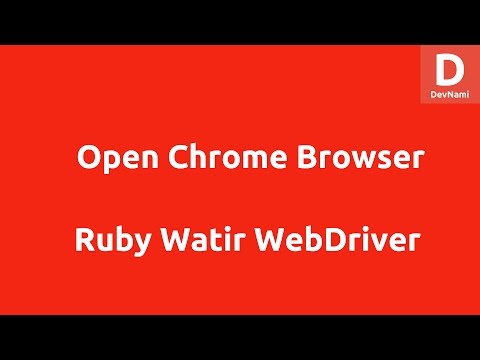 Learn Watir WebDriver Open Chrome Browser - Mind Luster