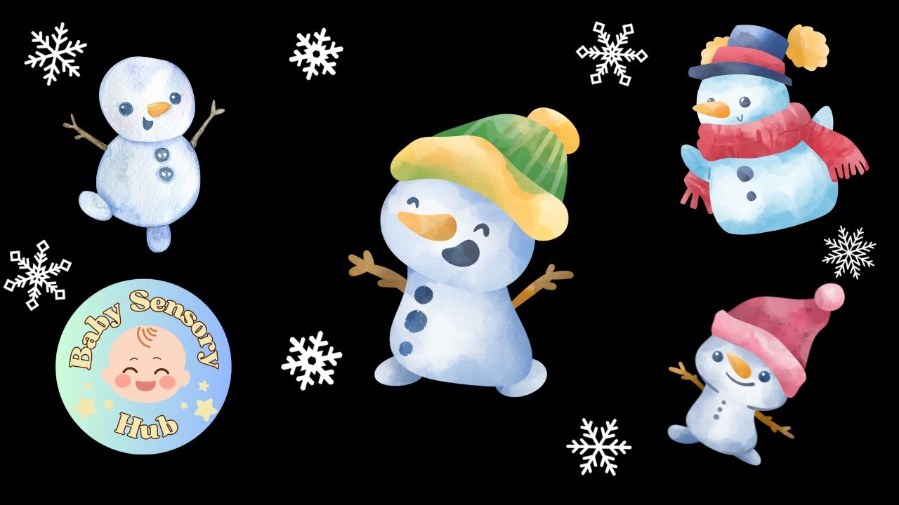 ☃️❄️Snowmen Sensory Wonderland for Babies | Magical Winter Adventure with Soothing Holiday Music❄️👶✨