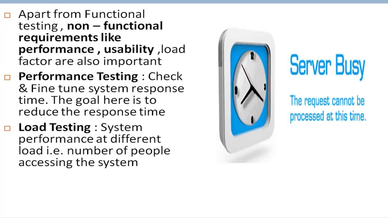 Software Testing Tutorial 9   Non functional testing types