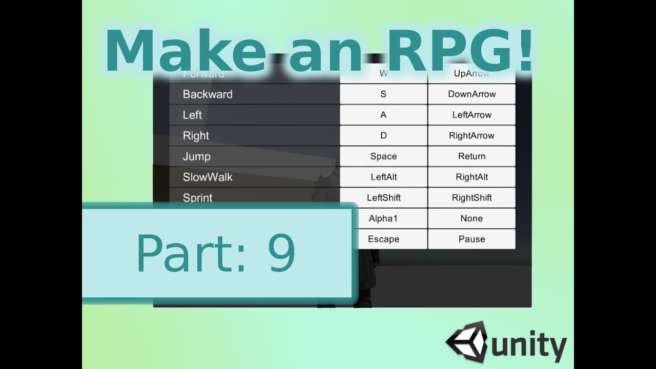 Unity RPG mechanics tutorial series | Part 9 | Customizable input 2/3