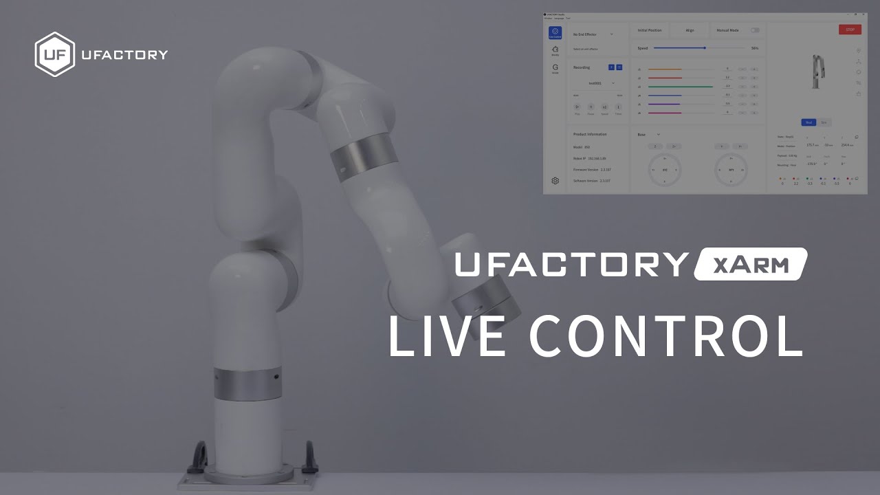 UFACTORY xArm Live Control Tutorial