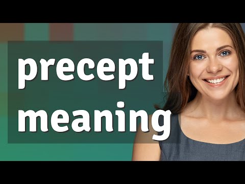 Precept | meaning of Precept