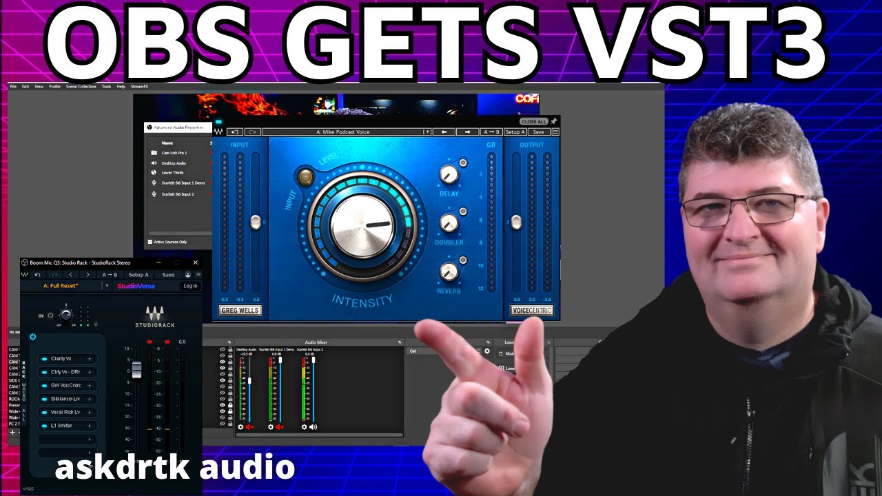 UPGRADE NOW! OBS Studio VST 3 SUPPORT Featuring Waves StudioRack 14
