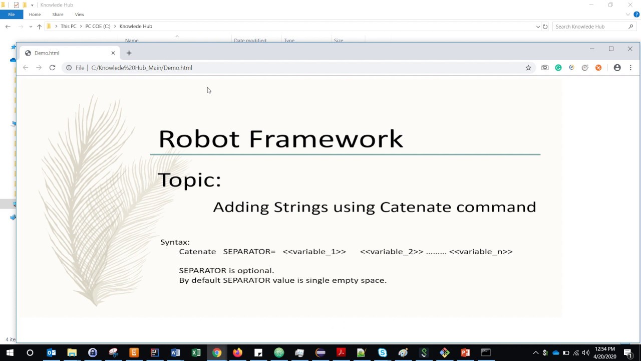Robot Framework: String Catenate