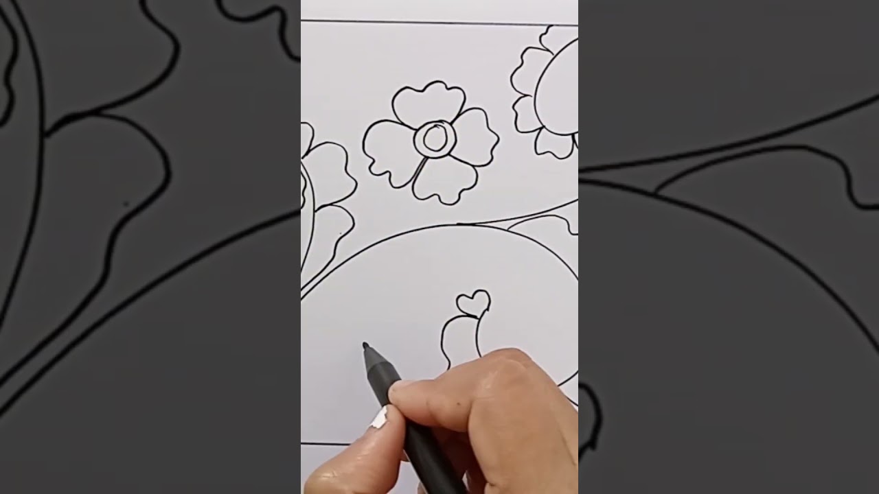 CARA MENGGAMBAR BATIK BUNGA SIMPLE UNTUK PEMULA ❤️❤️❤️ mudah diikuti  @anatalisbatik