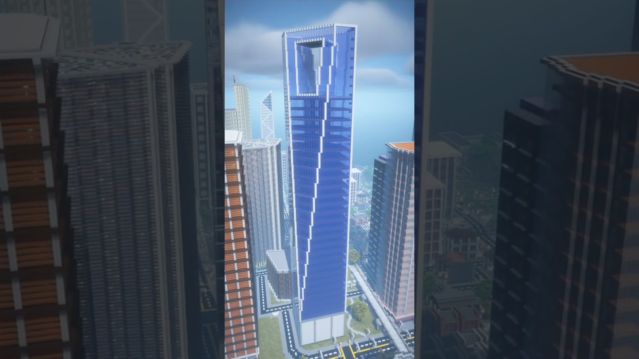Building a Modern Skyscraper in Minecraft! #minecraftbuild
