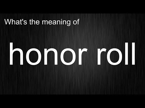 Uncovering the True Meaning of "honor roll"! How Should It Be Pronounced?