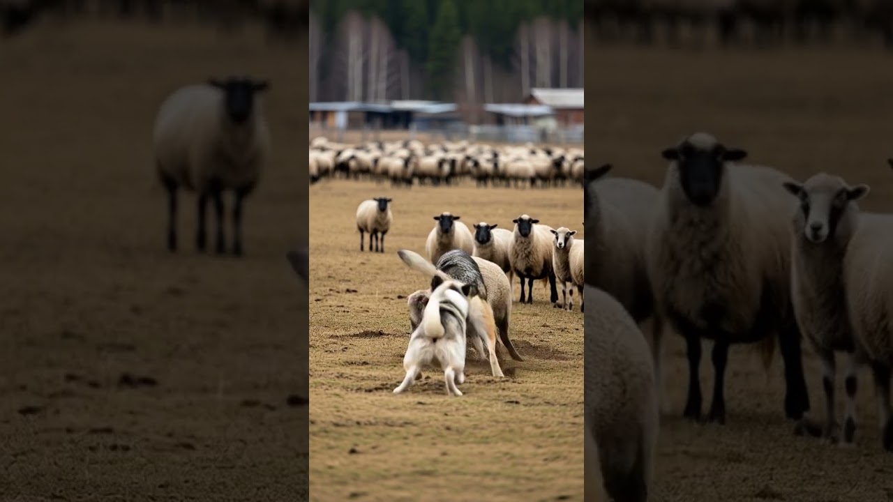 Wolf Attacks Sheep — Alabai Saves the Day!