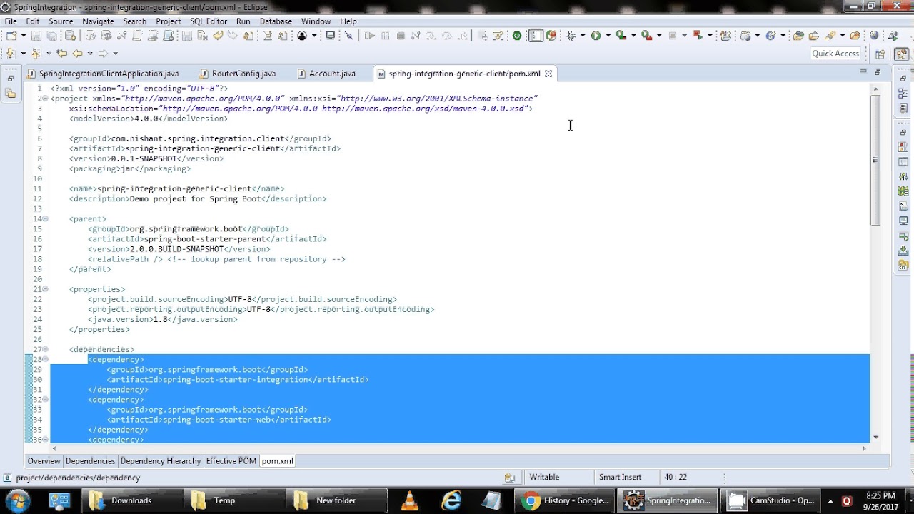 pom xml Spring Integration