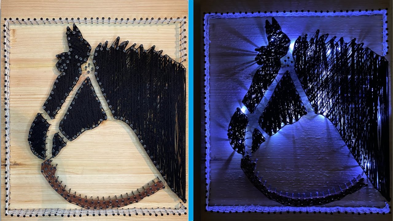 String Art Horse | Home Decor | DIY | Image of a Horse With a String