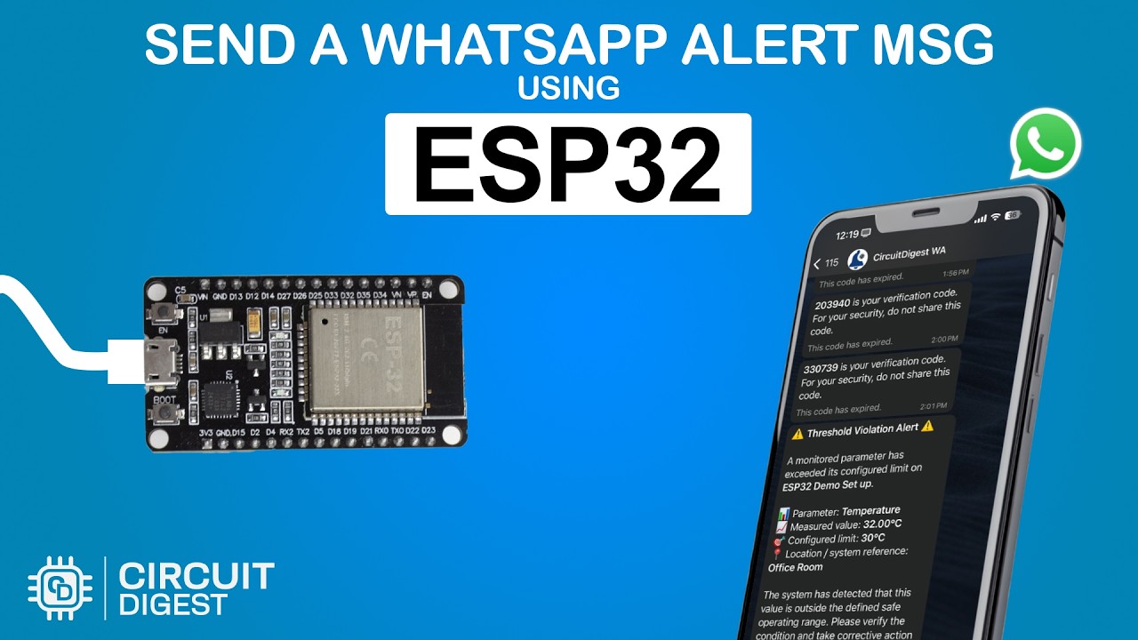 How to send Whatsapp Message from ESP32? | Free API for IoT & Automation Projects